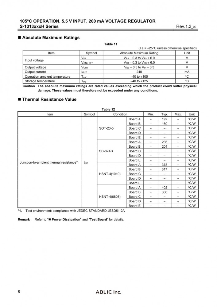 S-1313xxxH datasheet page 8