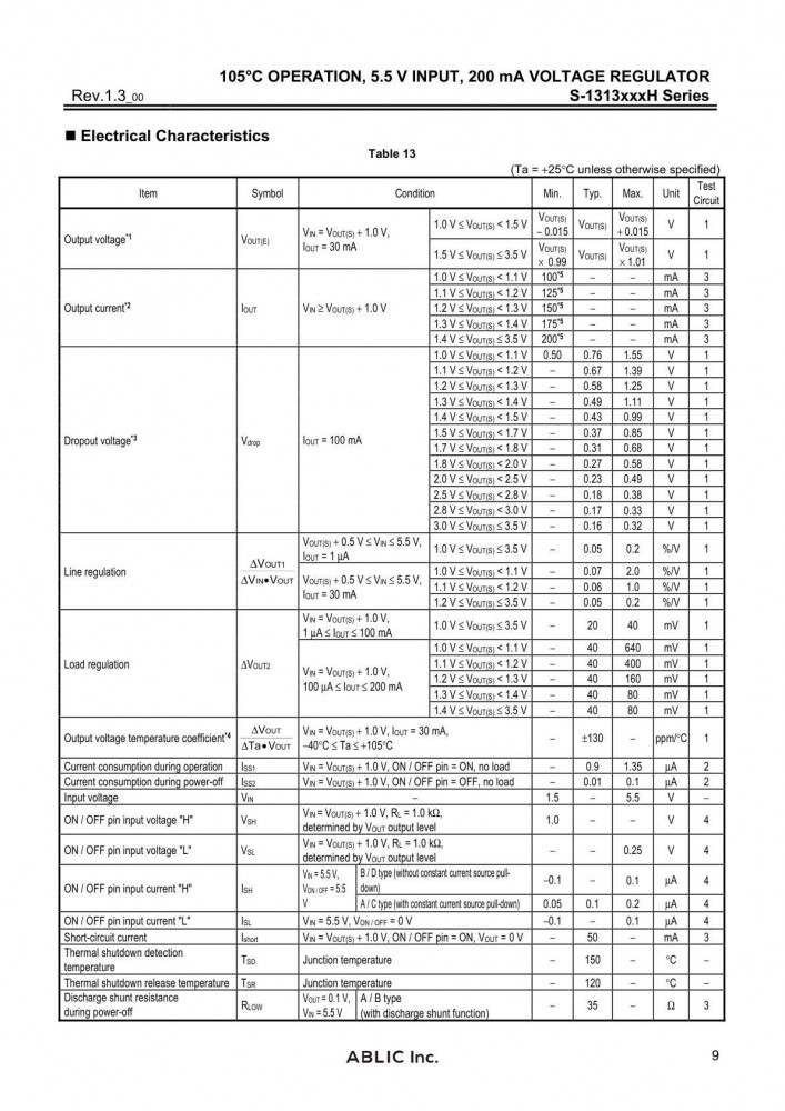 S-1313xxxH datasheet page 9