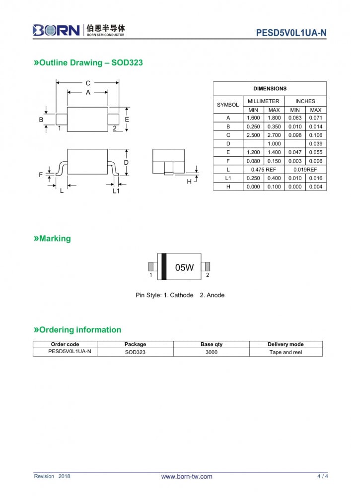 PESD5V0L1UA-N datasheet page 4
