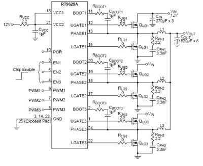 RT9624A - Single Phase Synchronous Rectified Buck MOSFET Driver