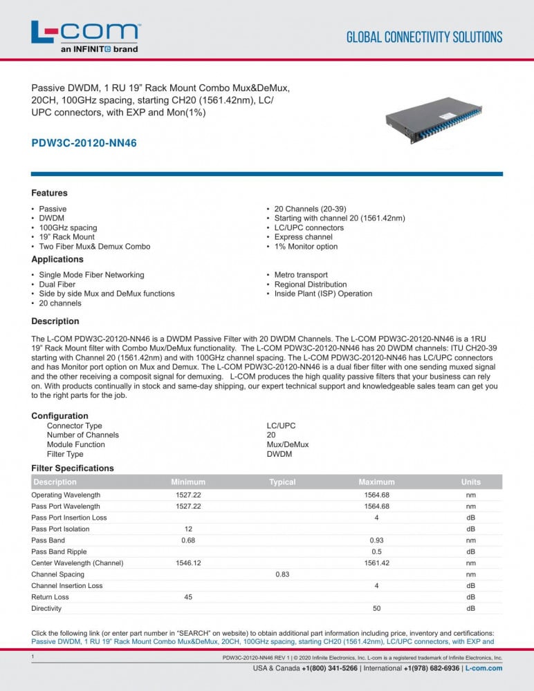 PDW3C-20120-NN46 technical document page 1