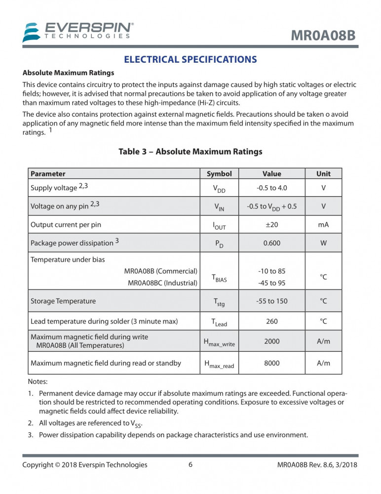MR0A08B datasheet page 6