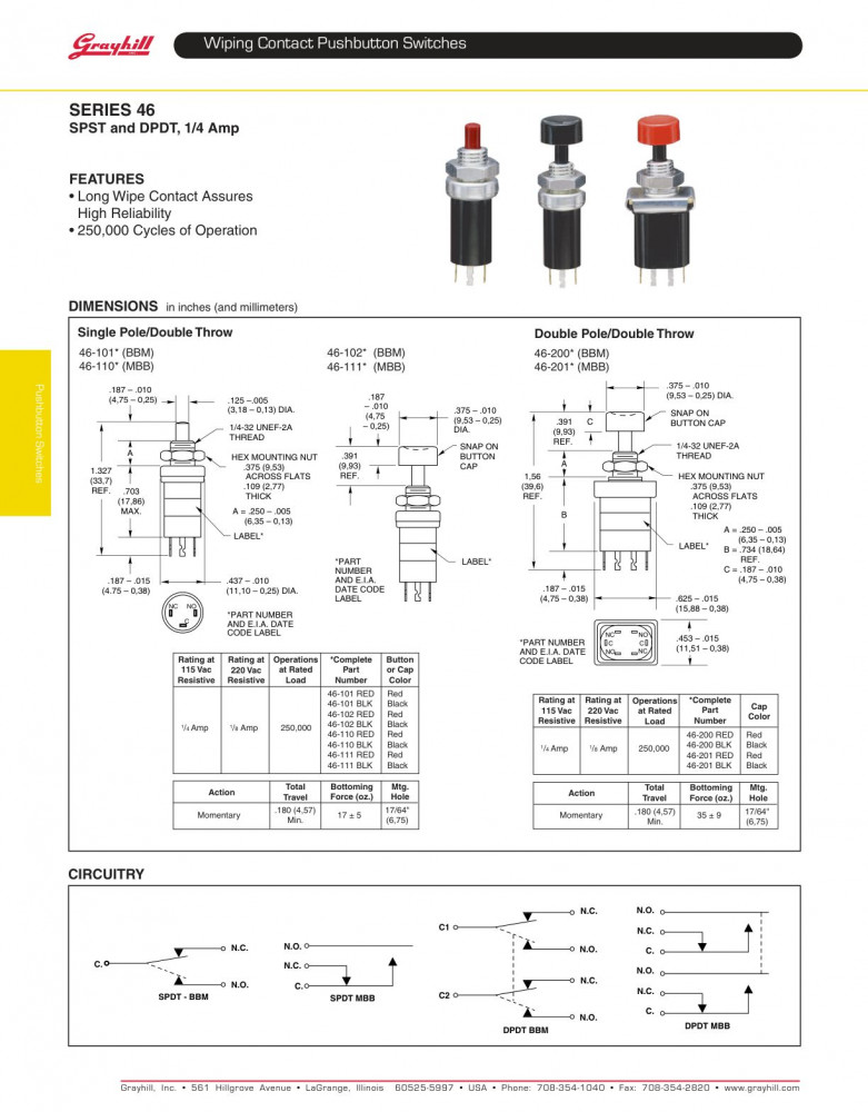 Grayhill Series 46 documentation page 1