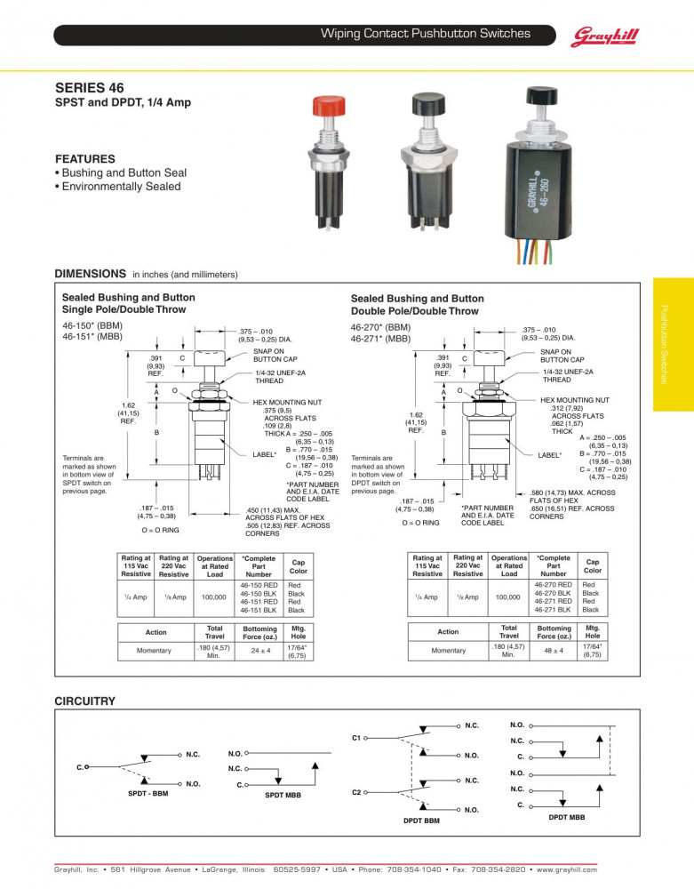 Grayhill Series 46 documentation page 2