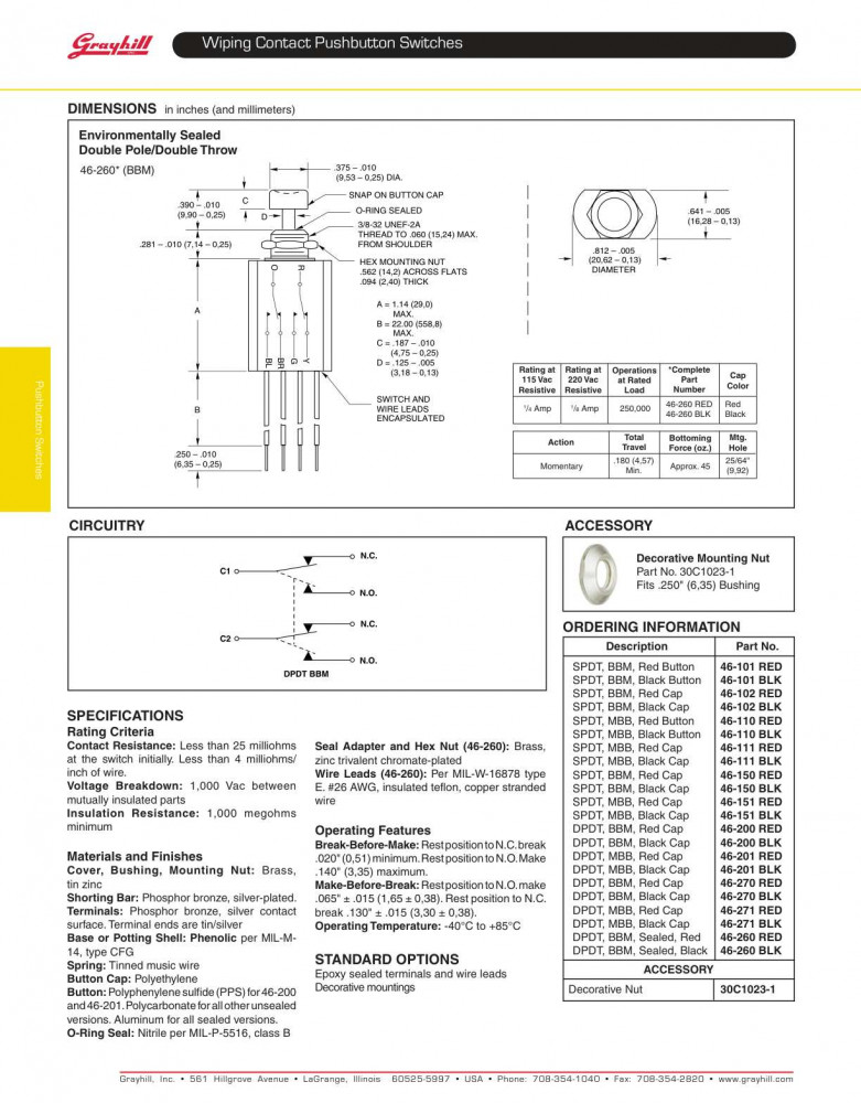 Grayhill Series 46 documentation page 3