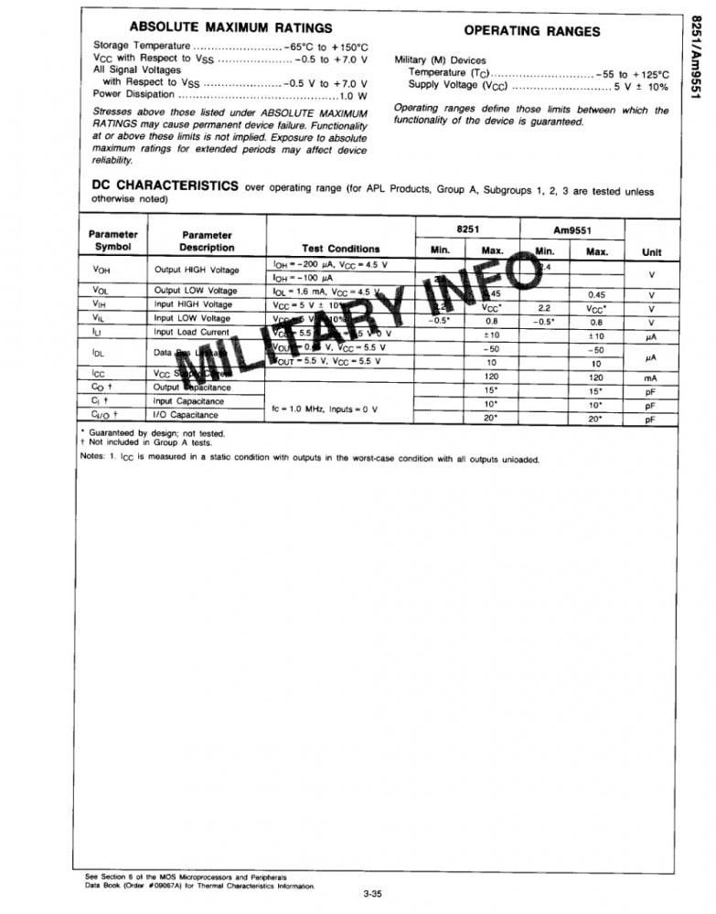 P8251A technical document page 3
