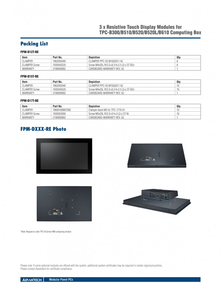 FPM-D12T-RE product document, page 3