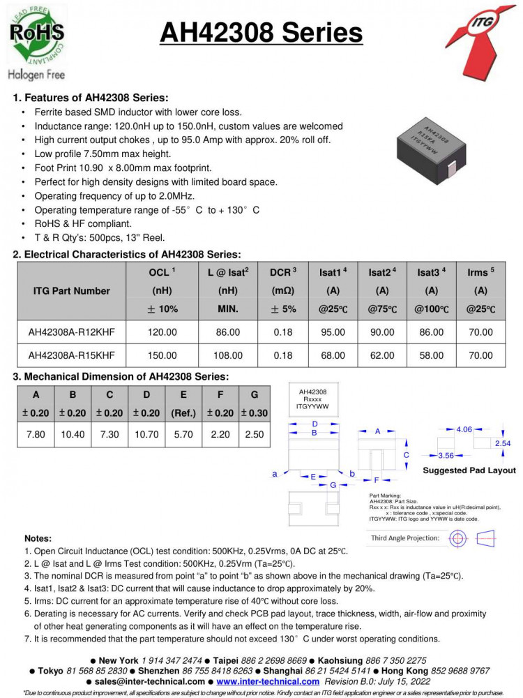 AH42308 technical document, page 1