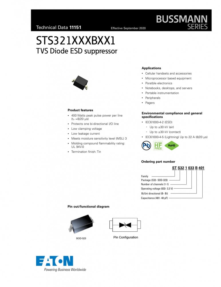 STS321360B141 datasheet page 1