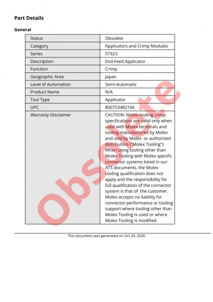 Technical document image for Molex 573233000, page 2