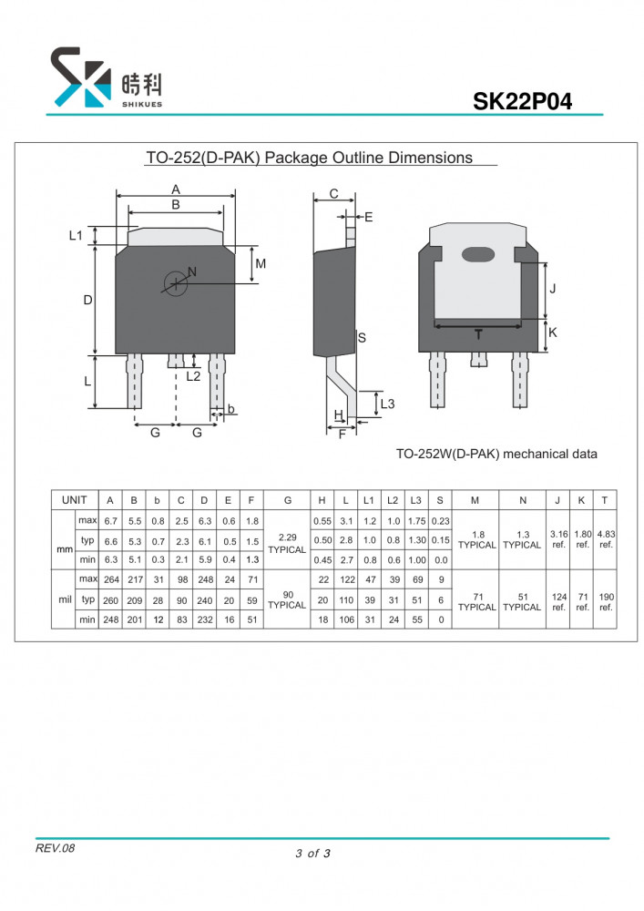 SK22P04 datasheet page 3