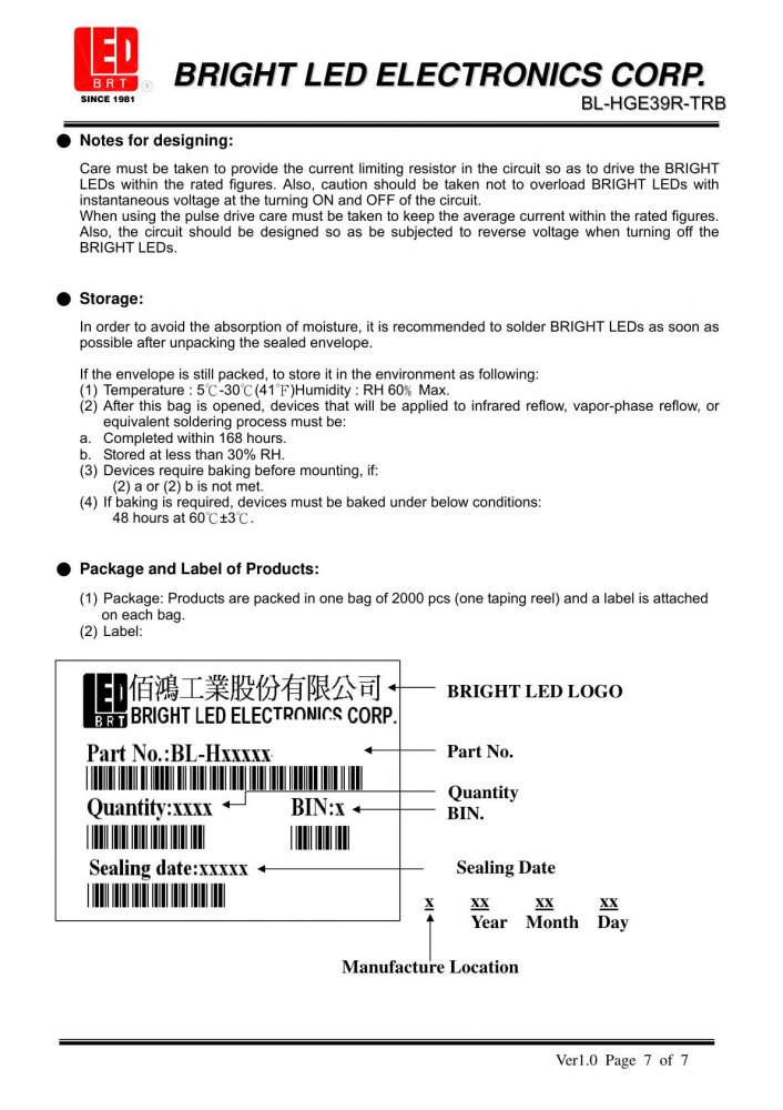 BL-HGE39R-TRB datasheet page 7