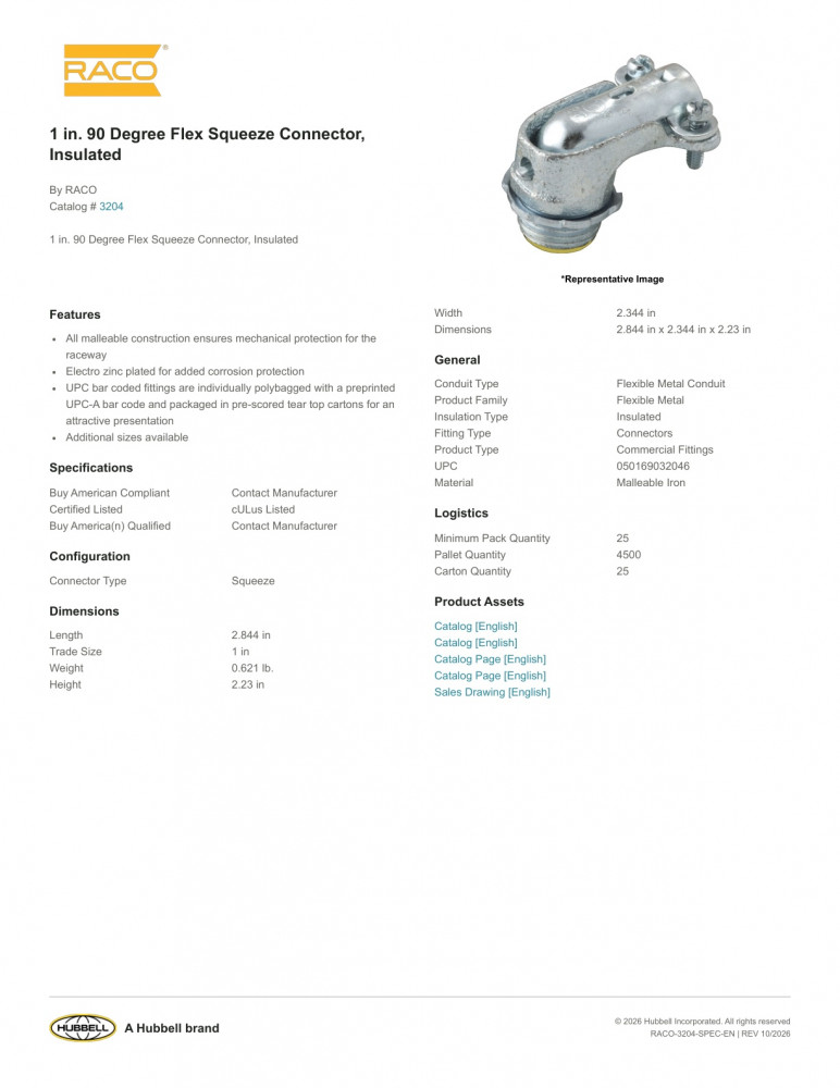 Product documentation image for catalog 3204
