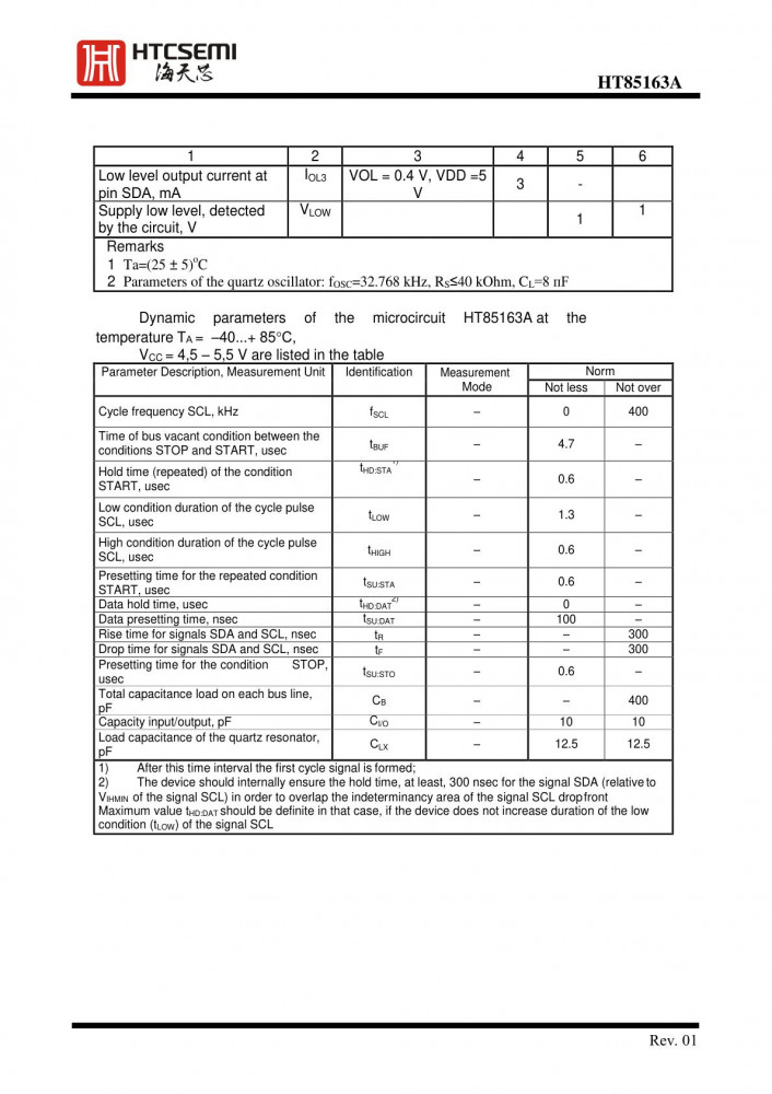 HT85163A datasheet page 4