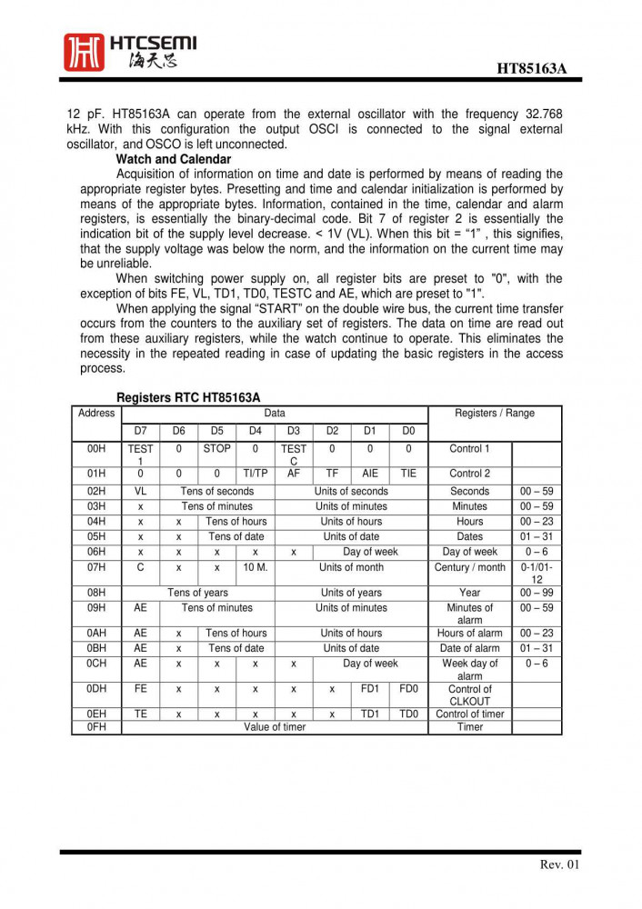 HT85163A datasheet page 6