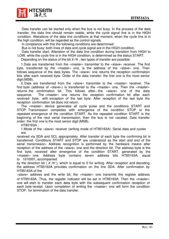 HT85163A datasheet page 9