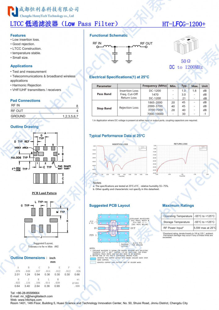 HT-LFCG-1200+ technical datasheet page