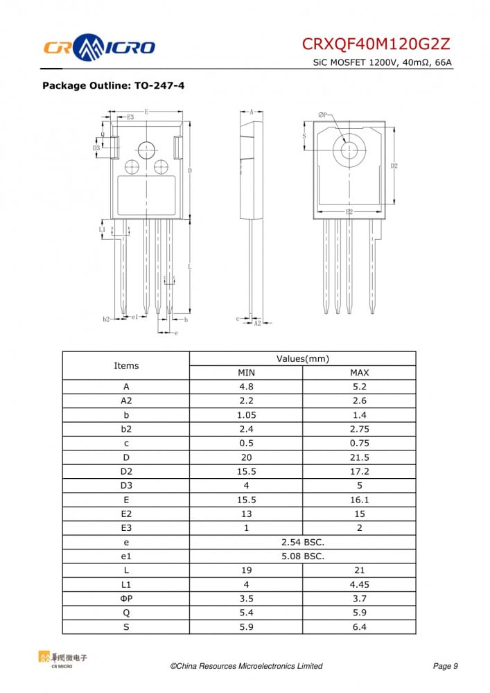 CRXQF40M120G2Z datasheet page 9
