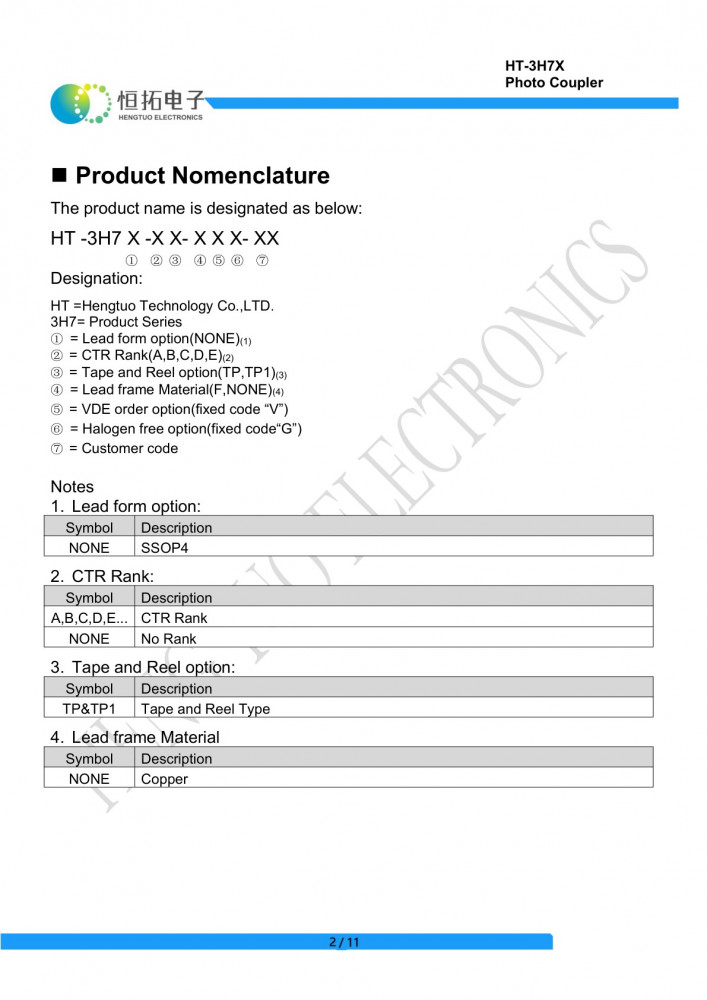HT-3H7X datasheet page 3