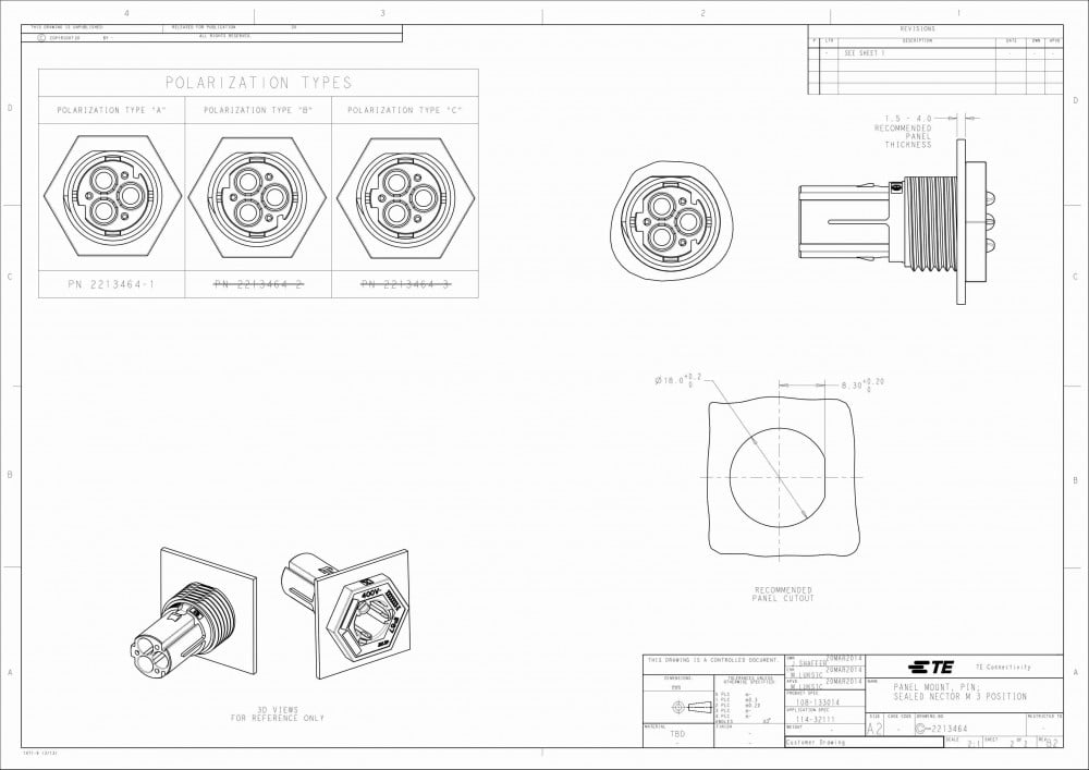 TE Connectivity 2213464 drawing page 2