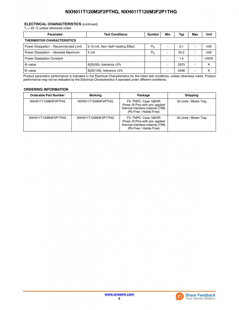 NXH011T120M3F2PTHG document page 5