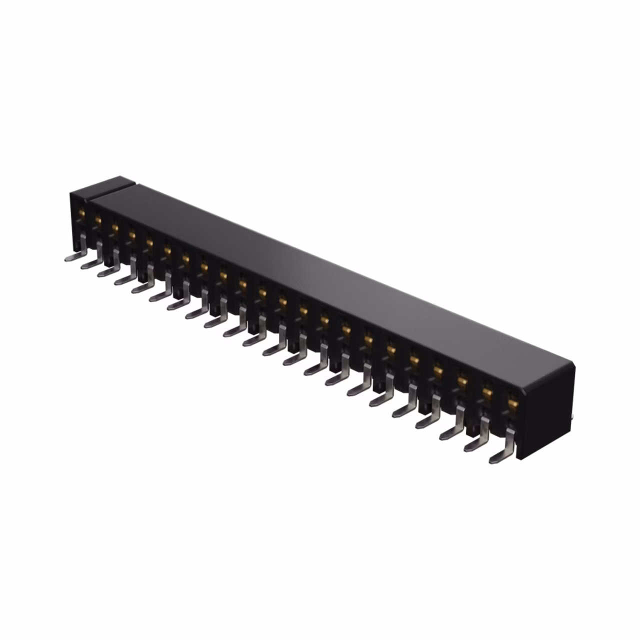 Milli-Grid Receptacle, Surface Mount, Side Entry, 0.38µm Gold (Au) Plating, 44 Circuits, with Pegs, Lead-Free, Tube for sale