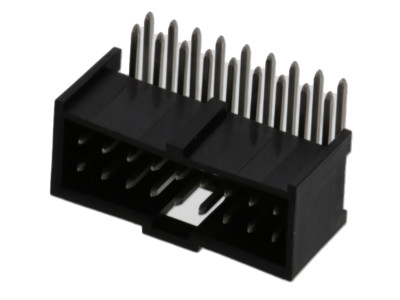C-Grid III PCB Header, 2.54mm Pitch, Through Hole, Dual Row, Right-Angle, Shrouded, 2.90mm Tail Length, 18 Circuits, Tin (Sn) Plating for sale