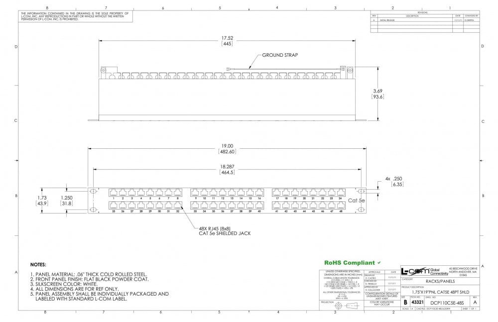 DCP110C5E-48S technical document page