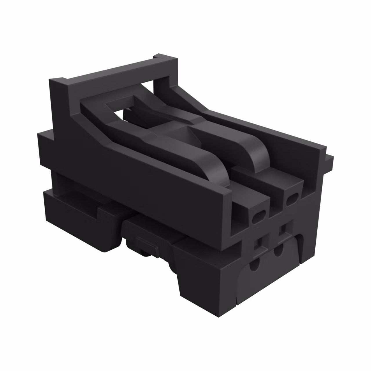 Mini50 Unsealed Receptacle, Single Row, Bridged, 2 Circuits, Polarization Option C, Dark Gray for sale