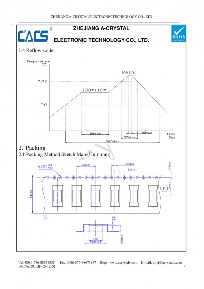 PMX308 specification document page 4