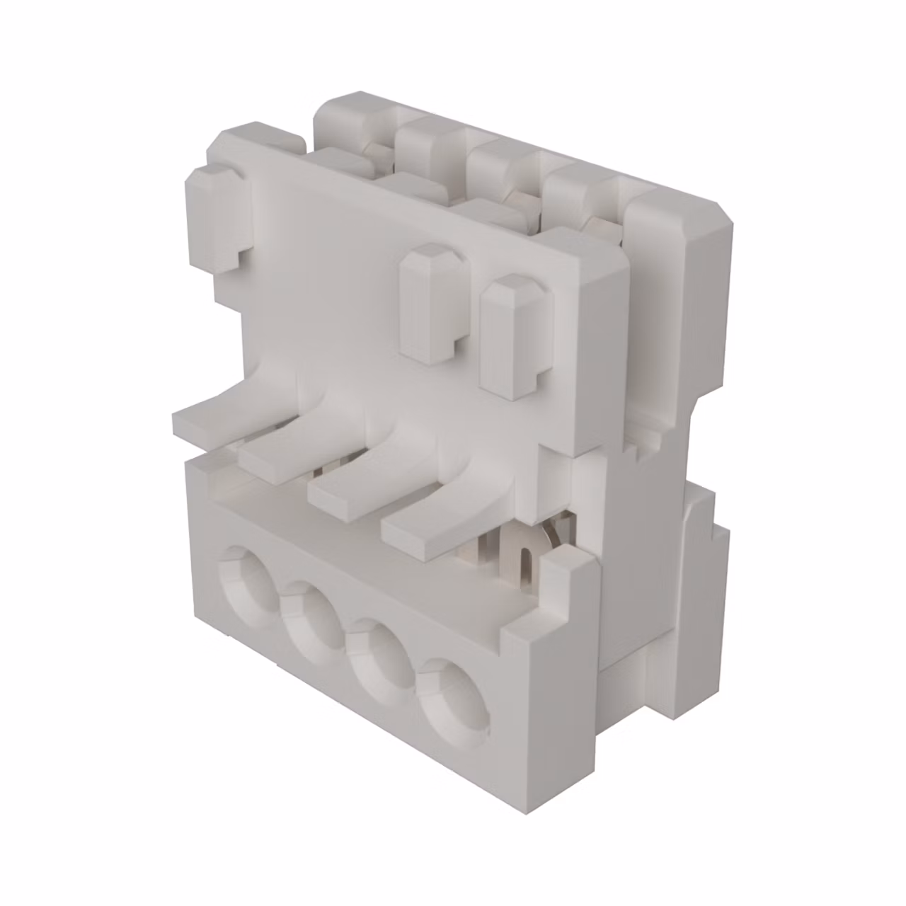 Appli-Mate RAST 2.5 Female Connector, 2.50mm Pitch, 4 Circuits, Positions B & C Removed, Open Endwalls, Circuit 2 Voided for sale
