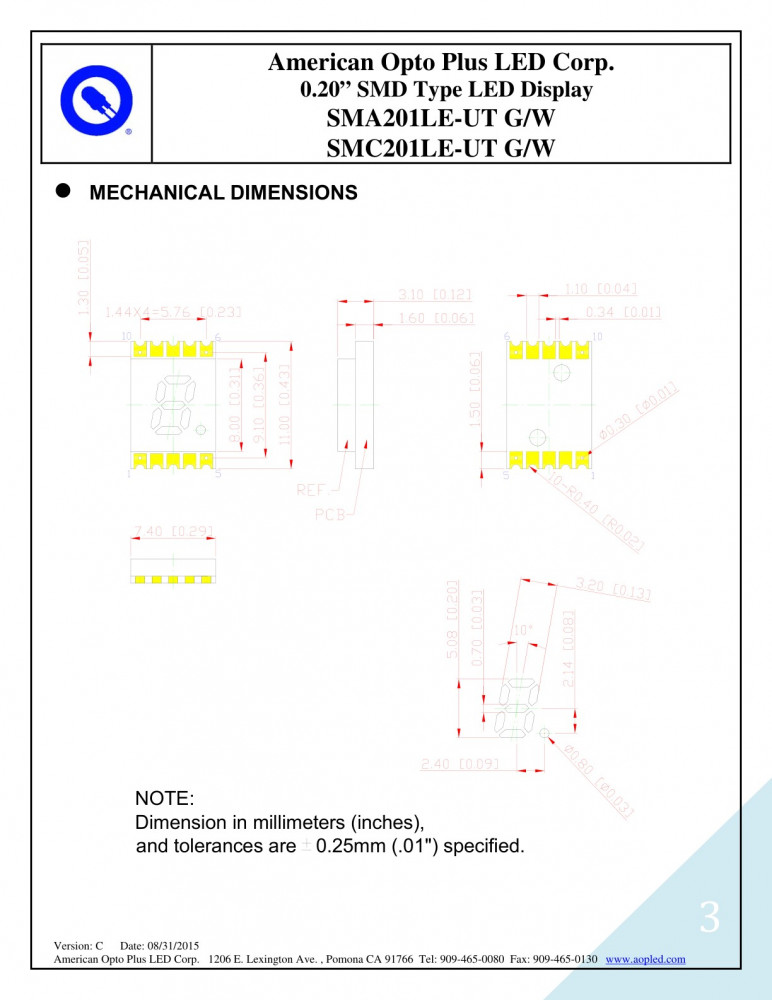 SMC201LE-UT G/W datasheet page 3