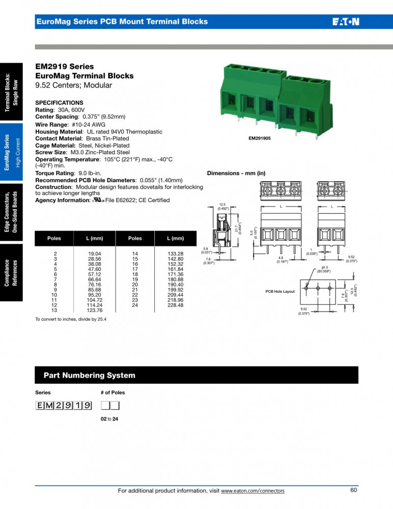 EATON EM2919 series technical document preview