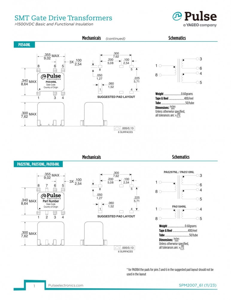 PA0184NLT datasheet page 3