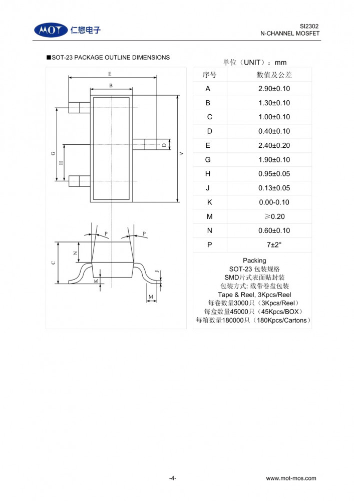 SI2302 datasheet page 4