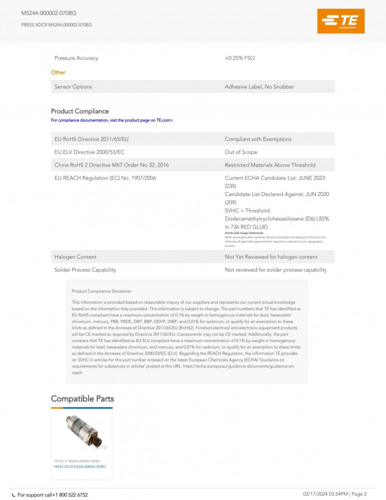 M5244-000002-070BG technical document page 2