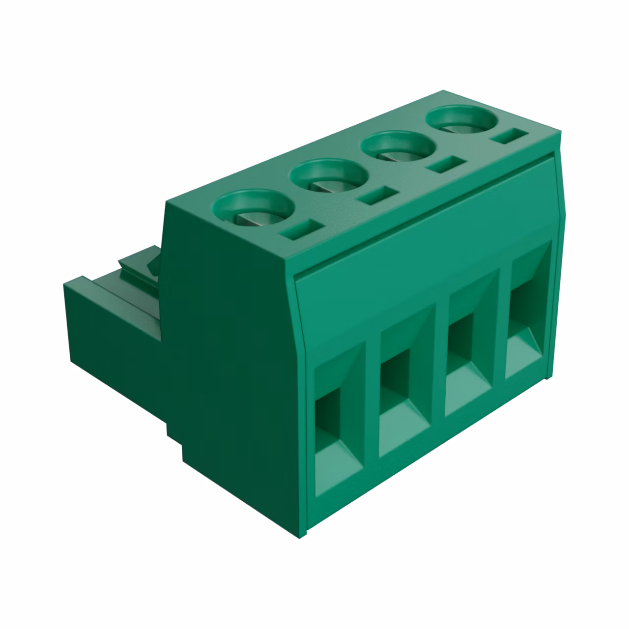 5.00mm Pitch Eurostyle Horizontal Plug, Green Housing, 4 Circuits for sale