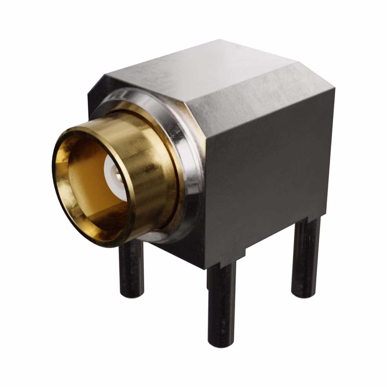 MCX Jack, Right-Angle, PCB Receptacle, Through Hole, Die Cast Housing with Brass Insert, Nickel (Ni) Plated Outer Contact, Tin (Sn) Plated Housing, Tape and Reel, 50 Ohms for sale