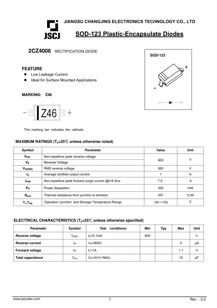 2CZ4006 datasheet page 1