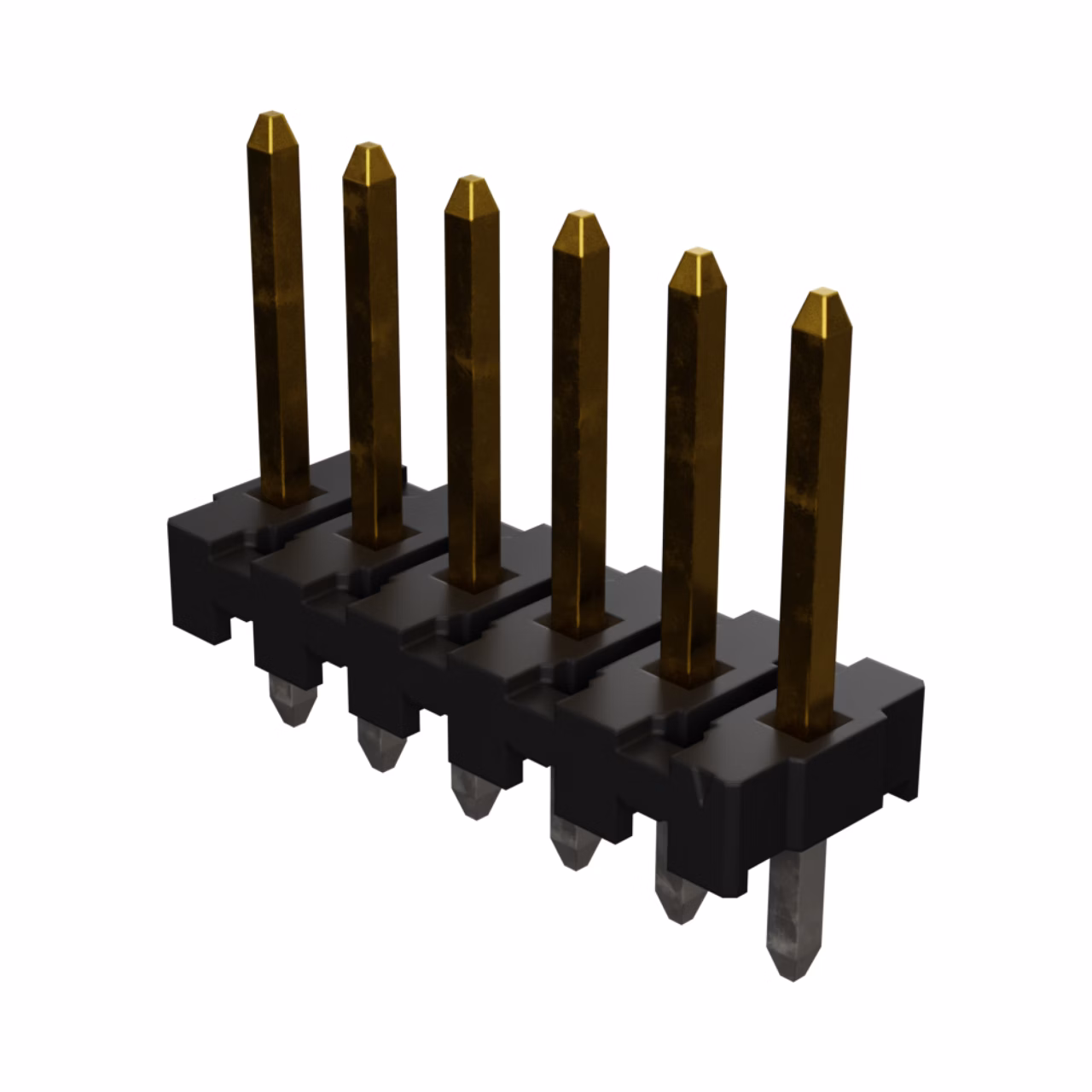 KK 396 Breakaway Header, Vertical, 6 Circuits, 0.38µm Gold (Au) Selective Plating for sale