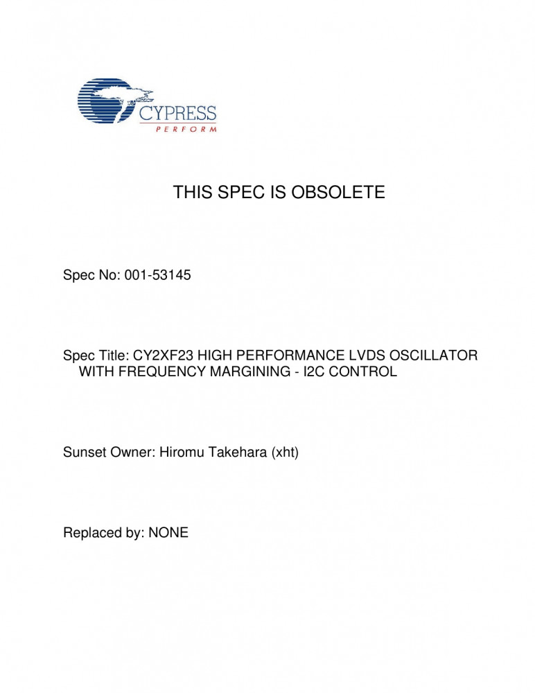 CY2XF23 datasheet page 2
