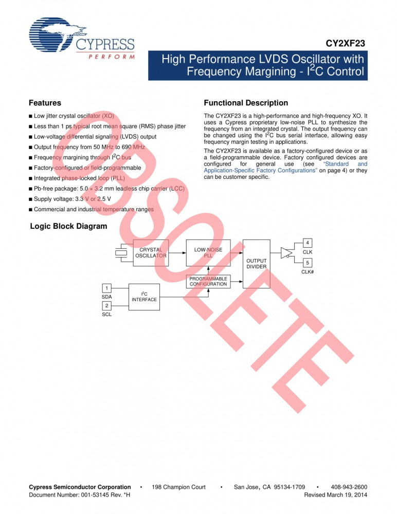 CY2XF23 datasheet page 3