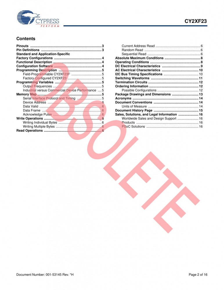 CY2XF23 datasheet page 4