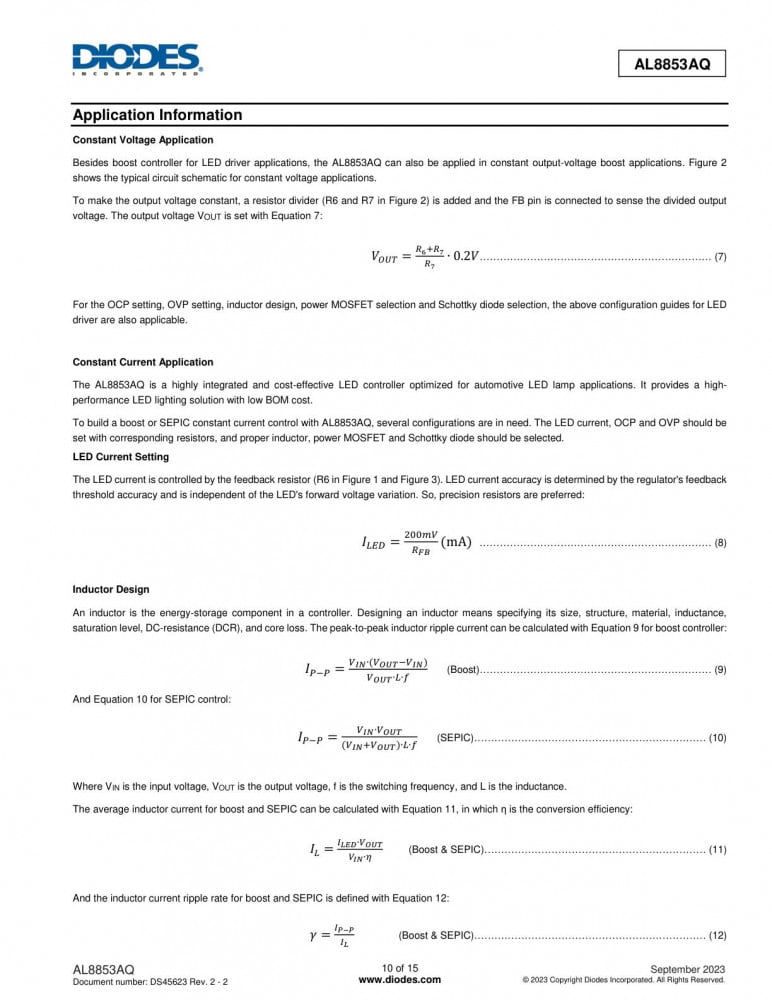AL8853AQS-13 datasheet page 10
