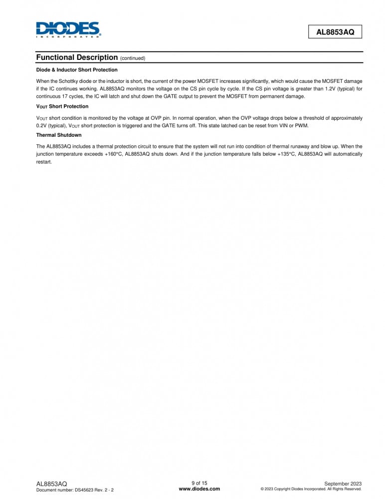 AL8853AQS-13 datasheet page 9