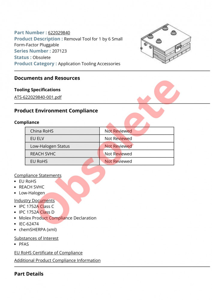 Tooling specification document page 1