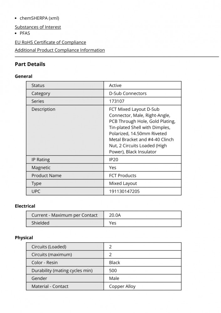 MOLEX 1731070583 product document, page 2