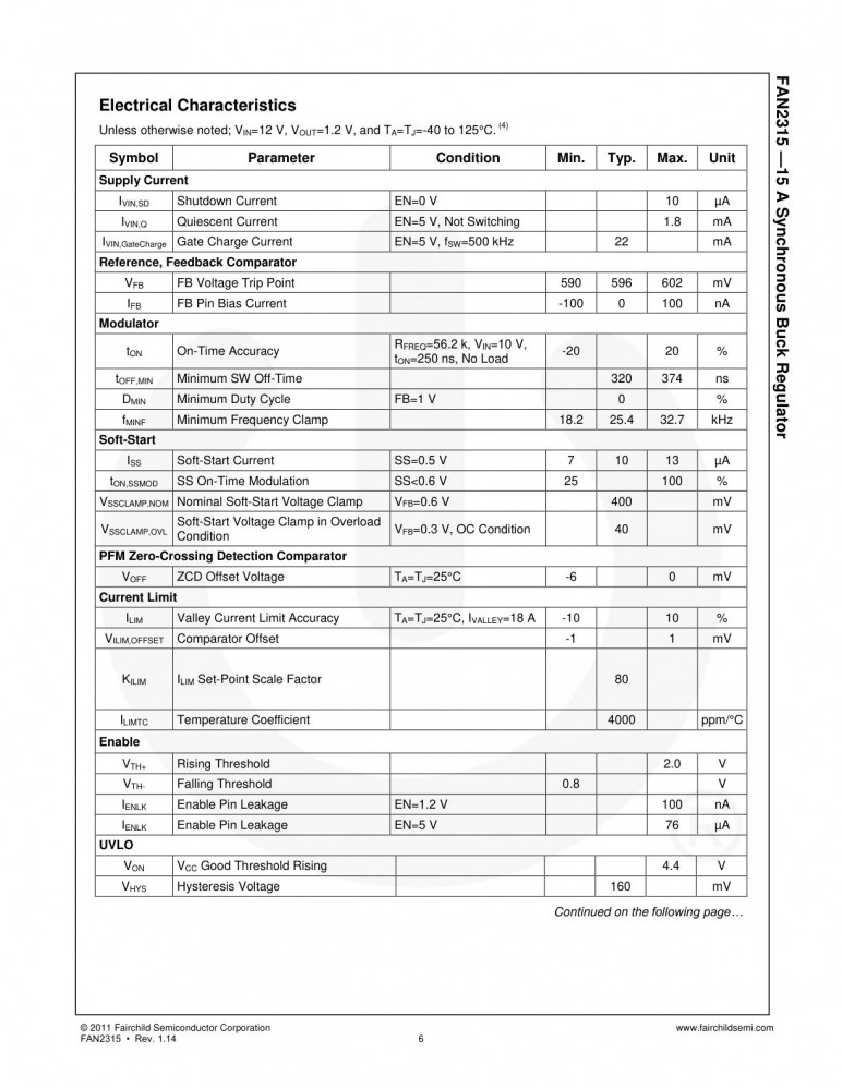 FAN2315 datasheet page 7
