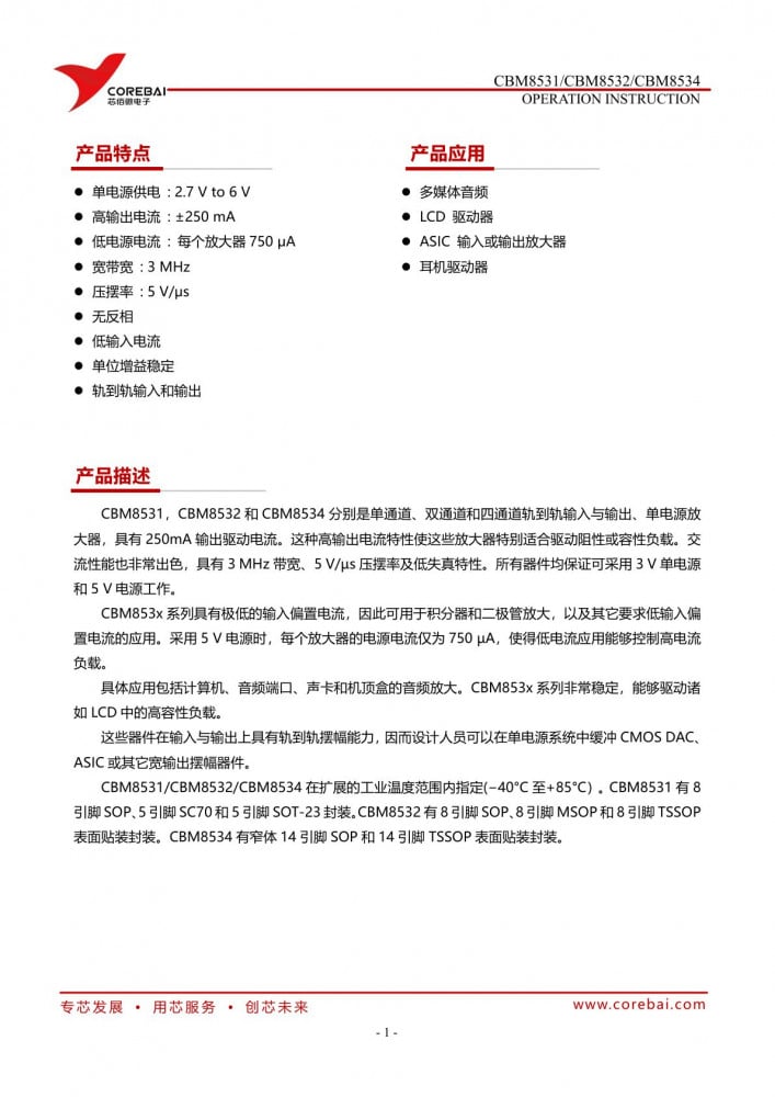 CBM8532AS8 datasheet page 1