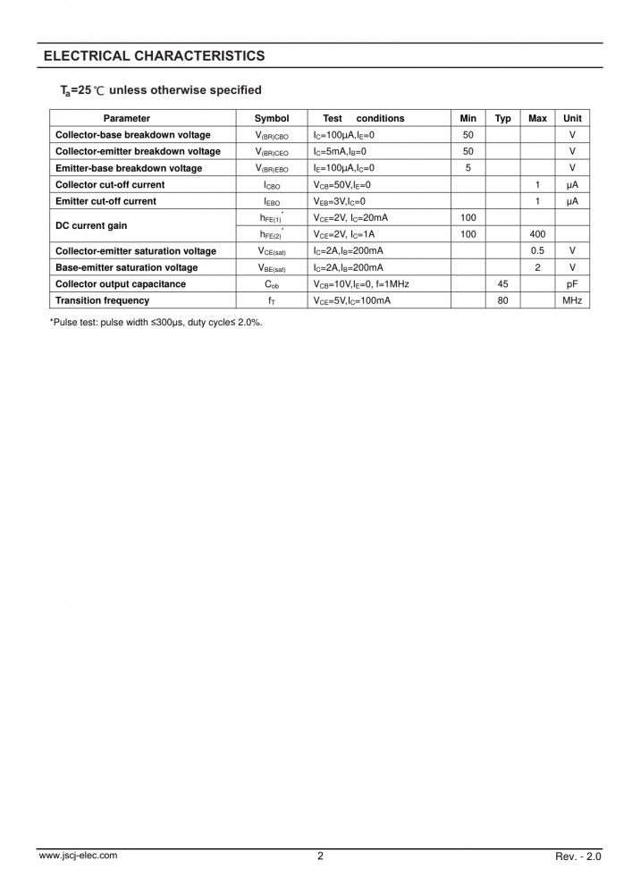 2SD886 datasheet page 2